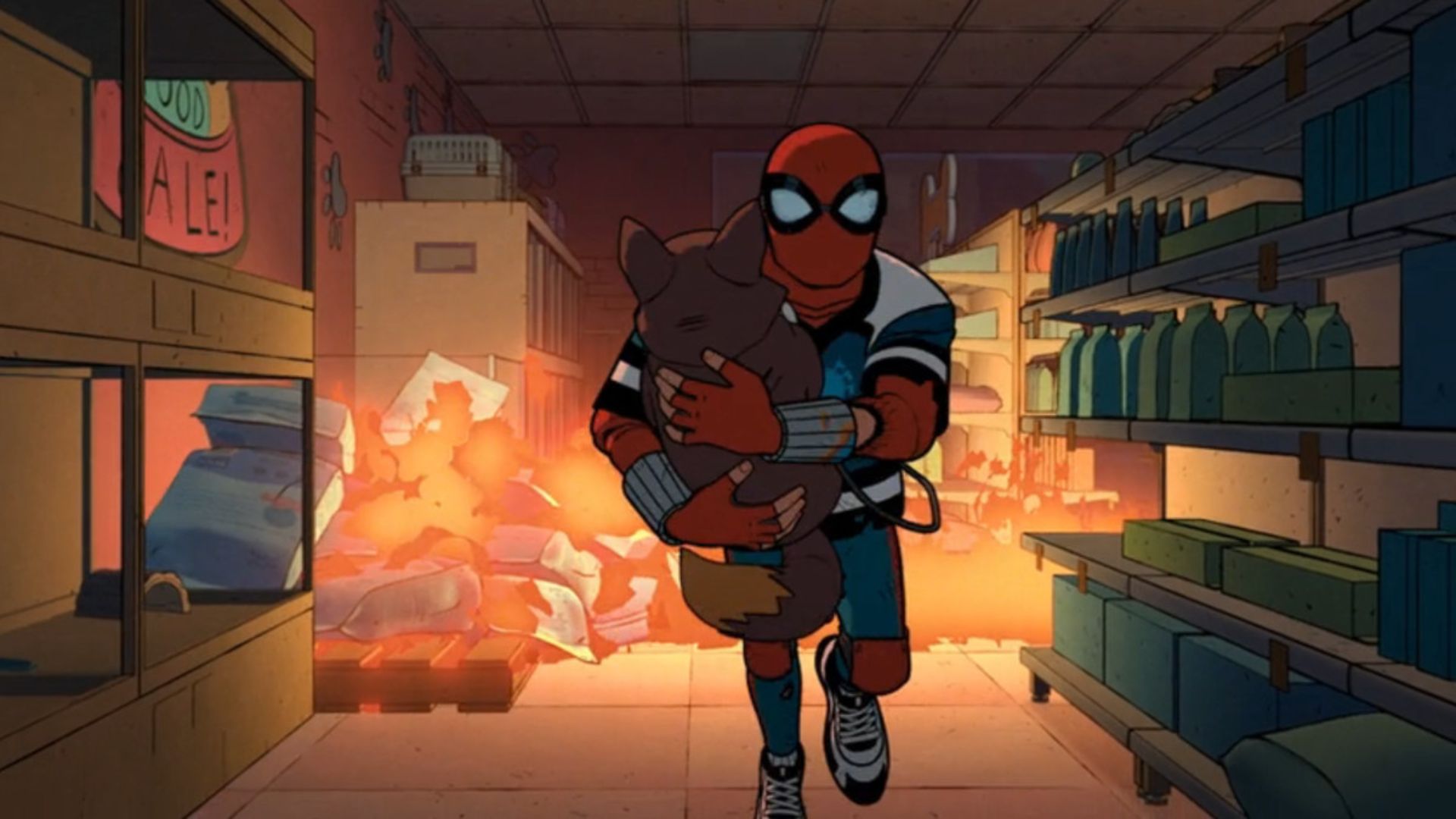 Spider-Man saves a pupper from Butane - Multiverse Of Color